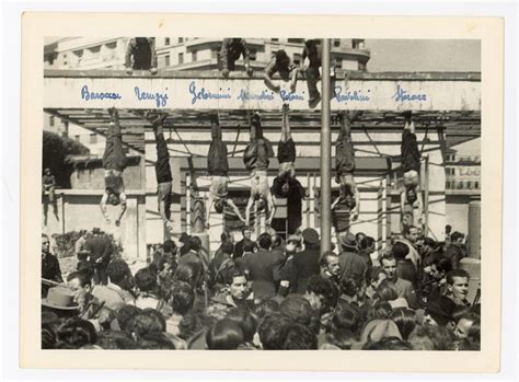 Rare Original Photo Of The Hanging Of Mussolini In Milan Wwii Military