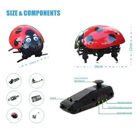 Diy Rc Ladybug Radio Control Bionic Insect Toy Intelligent Ladybug