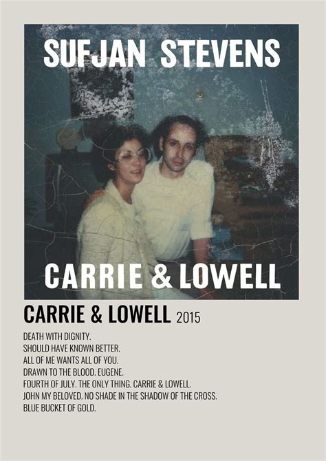 Carrie And Lowell Sufjan Stevens Music Poster Carrie Lowell Music