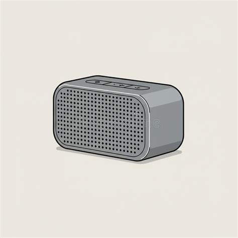 A Stylish Gray Rectangular Portable Speaker With Rounded Edges The