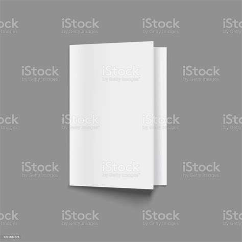 현실적인 상세한 3d 빈 전단지 또는 소책자 모의 업 벡터 0명에 대한 스톡 벡터 아트 및 기타 이미지 0명 3차원 형태 가리기 Istock