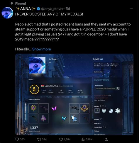 And Of Course Her Csstats Page Is Private 😂 Rvacporn