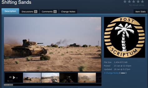 Now Available On The Workshop News Shifting Sands Mod For Post