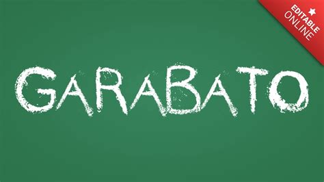 Garabato Chalk Drawing On A Blackboard Text Effect Generator