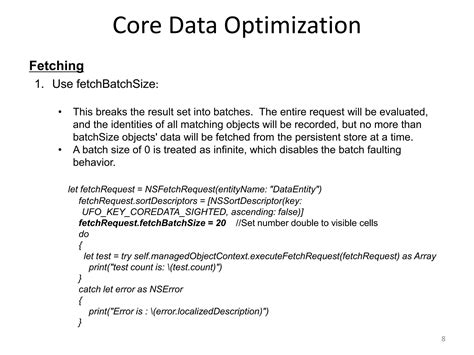Core Data Performance Guide Line Pptx Databases Computer Software And Applications