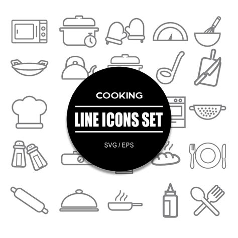 Cooking Icon Set Masterbundles