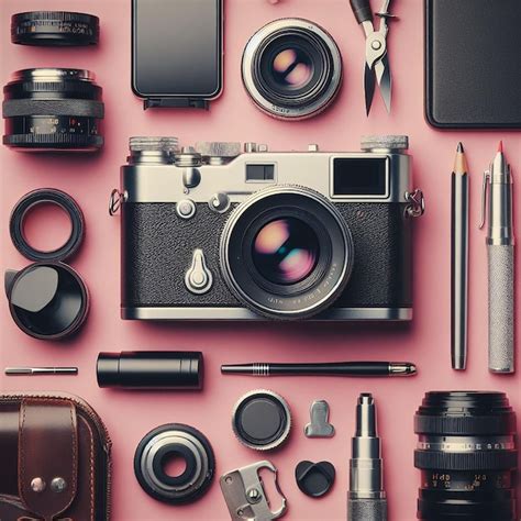 Set Of Camera Equipment Premium Ai Generated Image