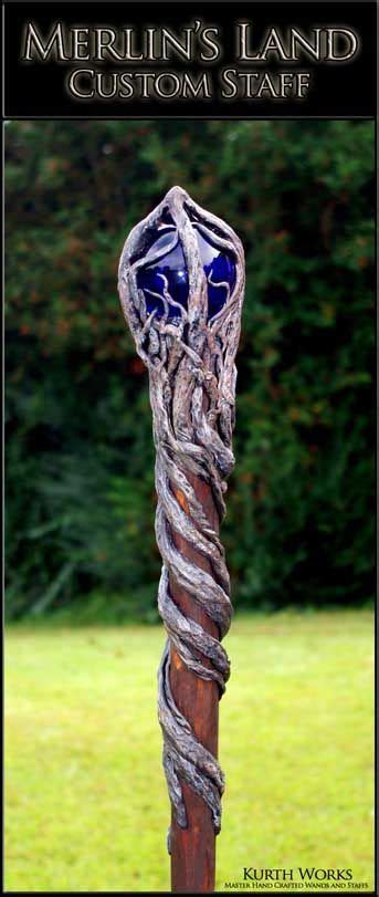 Kurth Works Custom Hand Carved Magic Wizard Wands And Staffs Wizard