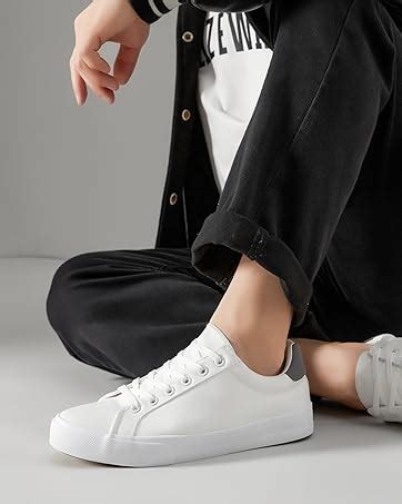 Rominz Mens White Canvas Shoes Fashion Low Top Canvas