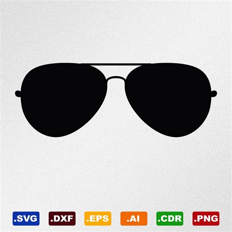 Aviator Sunglasses Svg Dxf Eps Ai Cdr Vector Files For Silhouette