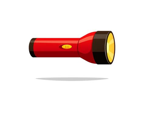 Red Flashlight Isolated On White Background 53965822 Vector Art At Vecteezy