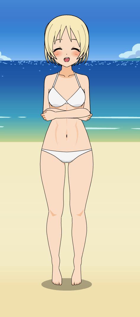 Rule 34 Blonde Hair Blue Eyes Crya Kisekae Swimsuit The Heroes