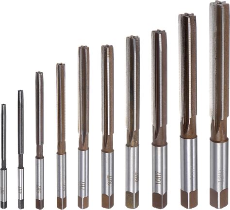 Uxcell 10pcs Hand Reamers Set 3mm 4mm 5mm 6mm 7mm 8mm 9mm 10mm 11mm 12mm H7 Metric Alloy Steel