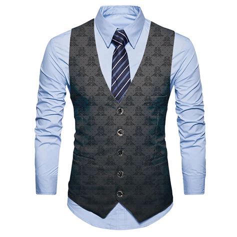 Men Suit Vest Waistcoat Slim Fit Sleeveless Vintage From Men01 11