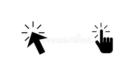 Cliquer Sur Lindicateur De Main Dicône Doigt Illustration Stock Illustration Du Objet Plat