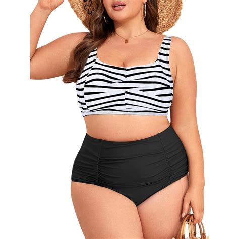 American Trends Womens Plus Size Bikini 2 Piece Plus Size Swimsuits