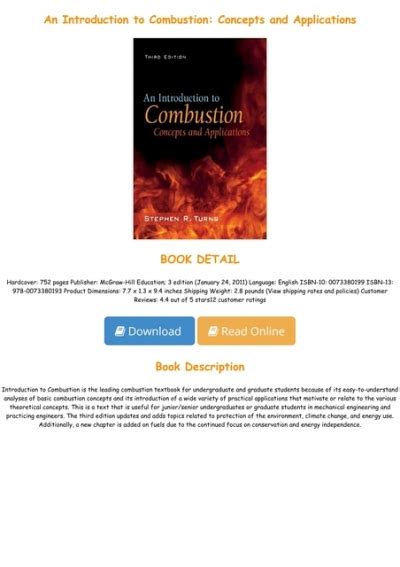 Read Book Pdf An Introduction To Combustion Concepts And