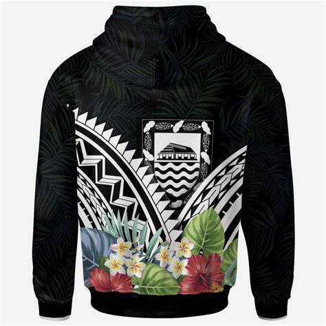 Tuvalu Polynesian Zip Up Hoodie Tuvalu Coat Of Arms And Polynesian