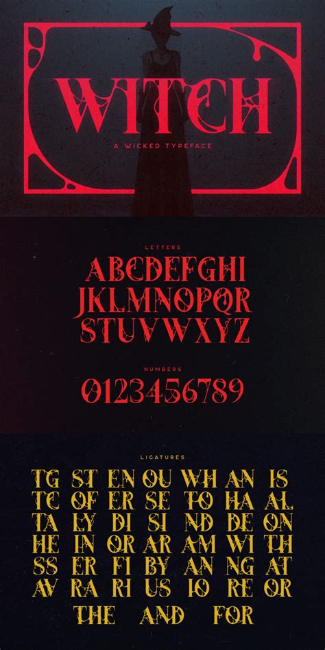 Witch Typeface A Font By Tugcu Design Co Halloween Fonts Free