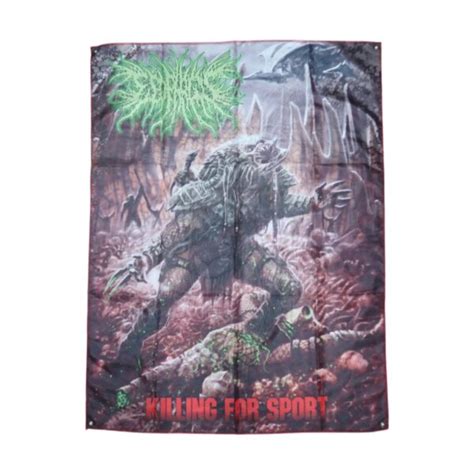 Flag Esophagus Killing For Sport Green Logo Interlude Records