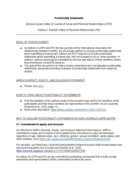 Positionality Statements Pdf Intersectionality Race Human