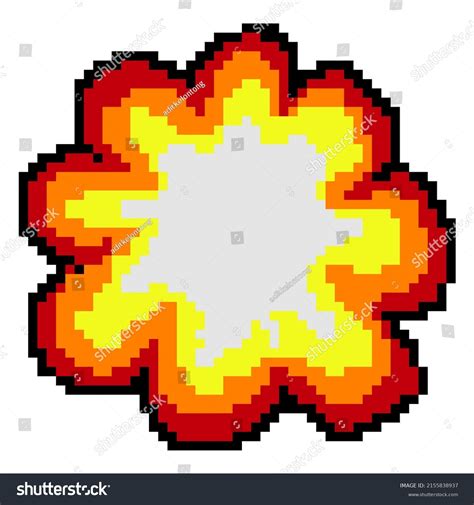 Explosion Pixel Art Vector Illustration Stock Vector Royalty Free