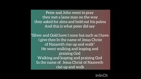 Silver And Gold Have I None Lyrics Youtube