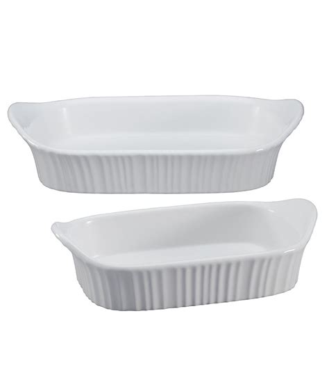 Corningware French White 2 Piece Rectangular Baking Dish Set Dillard