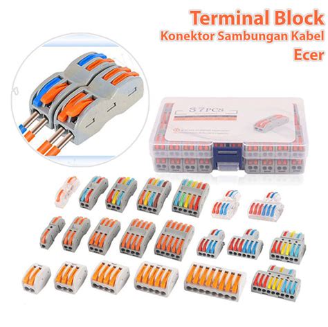 Terminal Block Konektor Sambungan Kabel Listrik Penghubung Kabel Model Jepit Connector Kabel