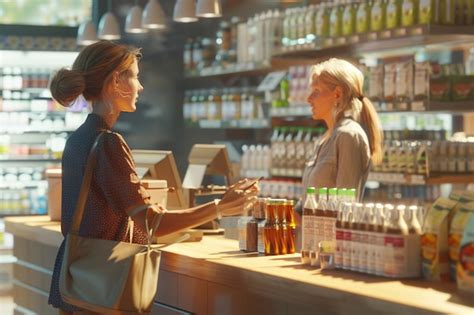 Retail Worker Assisting A Customer At A Store Premium Ai Generated Image