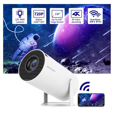 Goojodoq โปรเจคเตอร์ 4k Mini Full Hd Android Mini Projector Wifi6 โปรเจคเตอร์พกพา Shopee Thailand