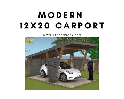 Diy 12x20 Lean To Carport Plans Pdf Download Etsy
