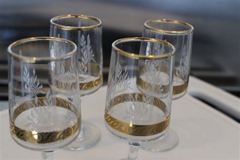1960s Sherry Glasses Retro Drinking Glasses Decorated Etsy