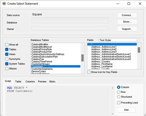 Connecting Qlikview To Square Via Odbc Driver