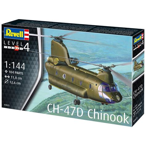 Revell Ch 47d Chinook Helicopter Military Model Kit 03825 Scale 1 144