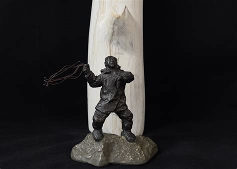 Rare C Alan Johnson Vintage Bronze Figurine The Bird Hunter Etsy