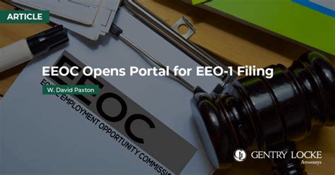 Eeoc Opens Portal For Eeo 1 Filing Gentry Locke Attorneys