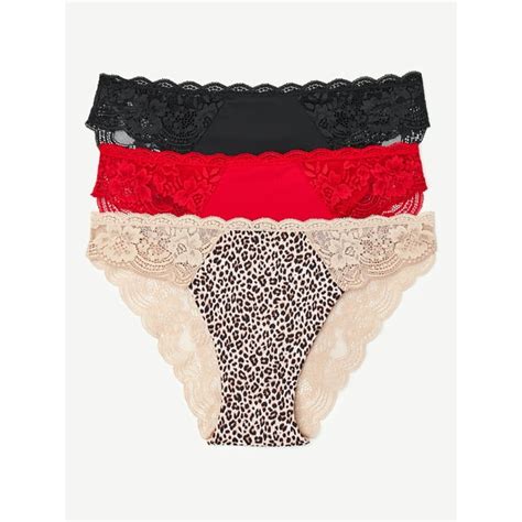 Joyspun Womens Microfiber And Lace Cheeky Panties 3 Pack Sizes Xs