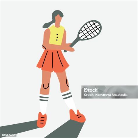 테니스를 치는 여자와 벡터 일러스트레이션 만화 캐릭터 추상적인에 대한 스톡 벡터 아트 및 기타 이미지 추상적인 테니스 Championship Istock