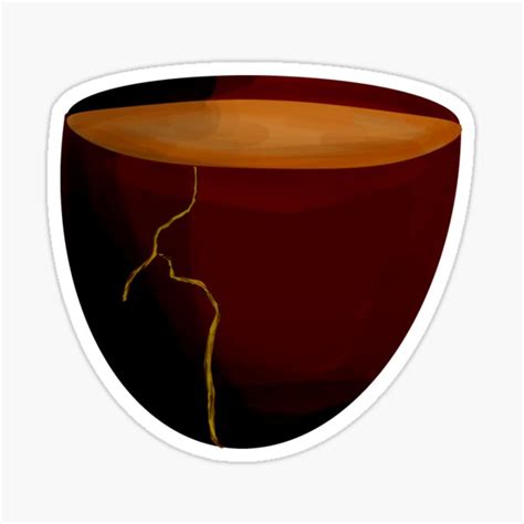 Kintsugi Brownish Red Sticker For Sale By Dustytable599 Redbubble