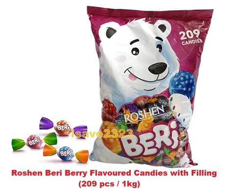 Roshen Beri Berry Flavoured Candies With Filling 209pcs 1kg