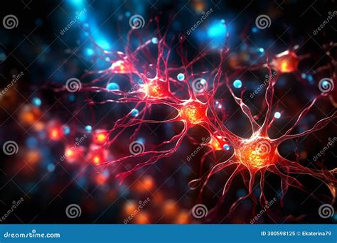 An Abstract Background With Neurone Cells Created With Generative Ai