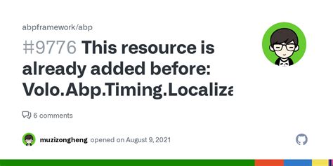 This Resource Is Already Added Before Volo Abp Timing Localization Resources AbpTiming