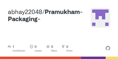 Github Abhay22048pramukham Packaging