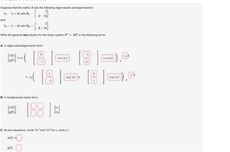 Solved Suppose That The Matrix A Has The Following Chegg