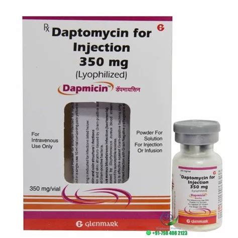 Daptomycin 350mg Lyophilized Powder Dapmicin 350 Mg Injection For