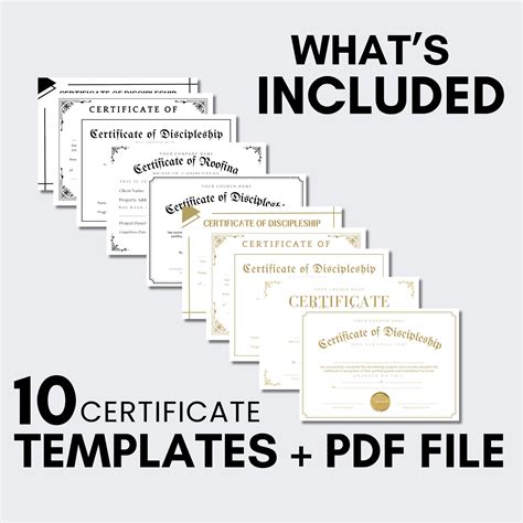 Editable Discipleship Certificate Template Church Certificate Digital