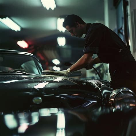 Man Trying To Fix A Car Engine Problem On A Local Road Premium Ai