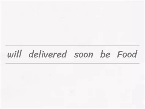 Future Simple Passive Unjumble