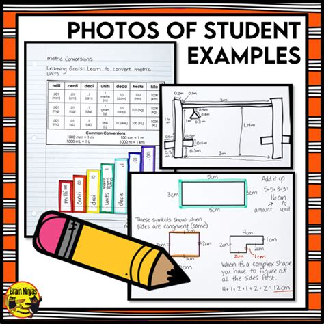 Measurement Interactive Math Unit Paper Grade 4 Brainninjas